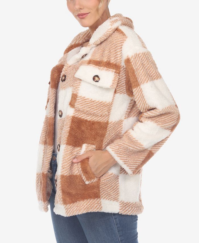 White Mark Women's Plaid Shacket - Macy's