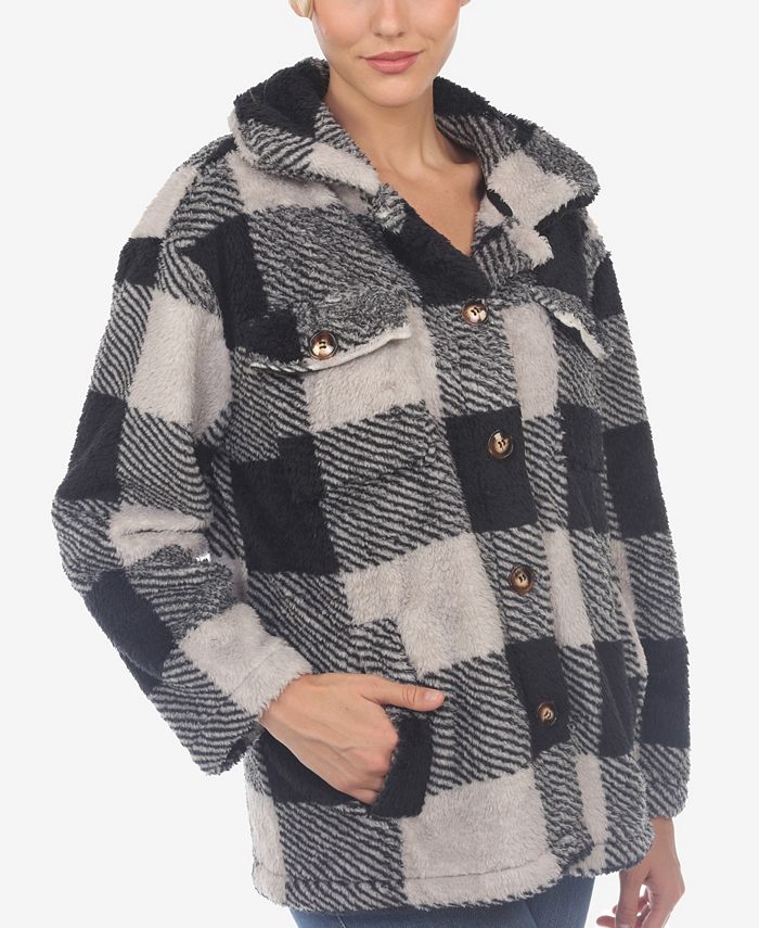 White Mark Women's Plaid Shacket - Macy's