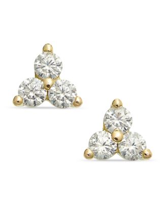 Lola Ade 18k Gold-Plated Sterling Silver Cubic Zirconia Trinity Stud Earrings - Macy's