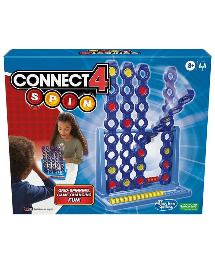 Hasbro Gaming Connect 4 Spin, Features Spinning Connect 4 Grid, 2 ...