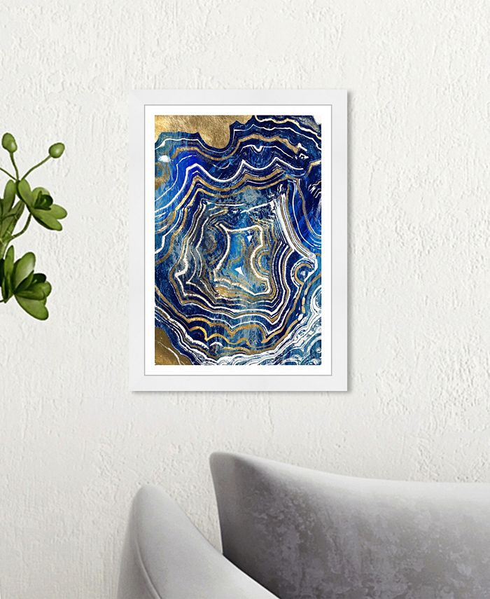 Wynwood Studio Abstract Sea Geode Framed Print Wall Art, 15" x 21" - Macy's
