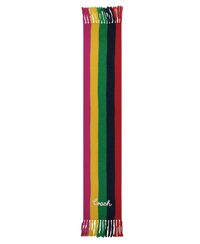 COACH Women's Multi Stripe Scarf - Macy's