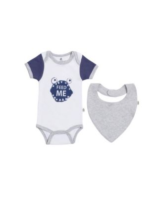 Snugabye Baby Boys Short Sleeve Bodysuit and Bib, 2 Piece Set - Macy's