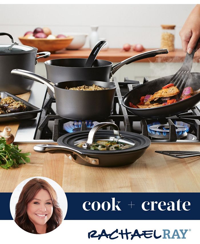 Rachael Ray Cook Create Hard Anodized Nonstick Frying Pan With Helper