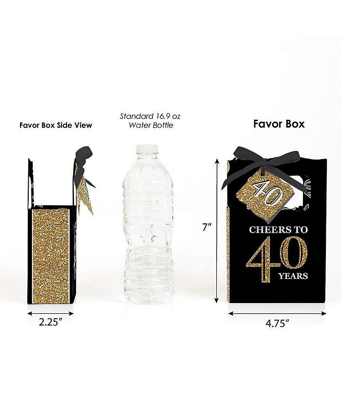 Big Dot of Happiness Adult 40th Birthday - Gold - Birthday Party Favor ...
