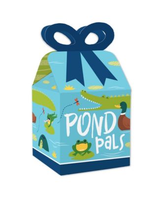 Big Dot of Happiness Pond Pals - Square Favor Gift Boxes - Frog ...