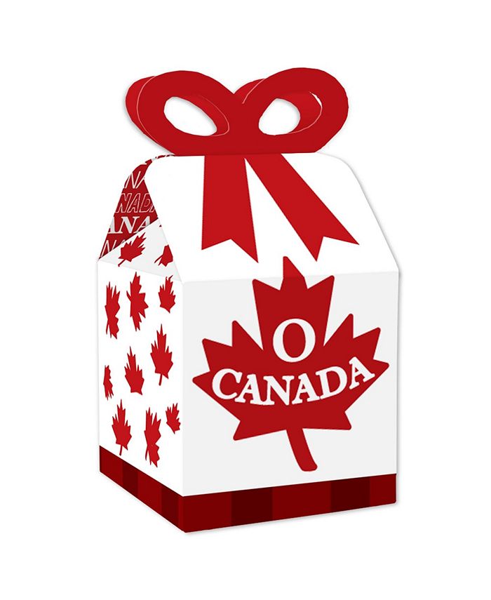Big Dot of Happiness Canada Day - Square Favor Gift Boxes - Canadian ...