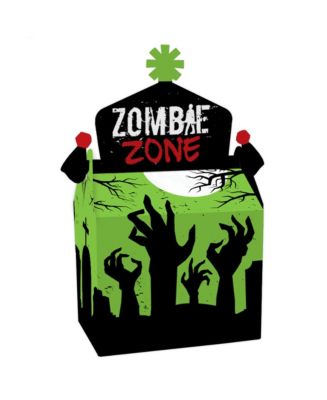 Big Dot of Happiness Zombie Zone - Treat Box Party Favors - Halloween ...