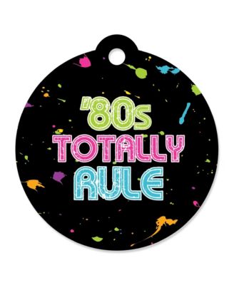80's Retro - Totally 1980s Party Favor Gift Tags (Set of 20) - Macy's