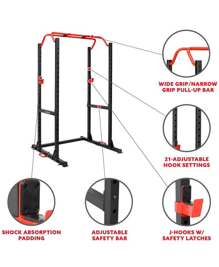 Sunny Health & Fitness Essential Power Cage Squat Rack, Sf-Xf921024 ...