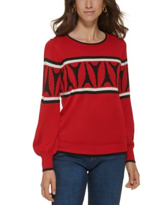 Karl Lagerfeld Paris Women's Tossed Eiffel Tower Sweater - Macy's