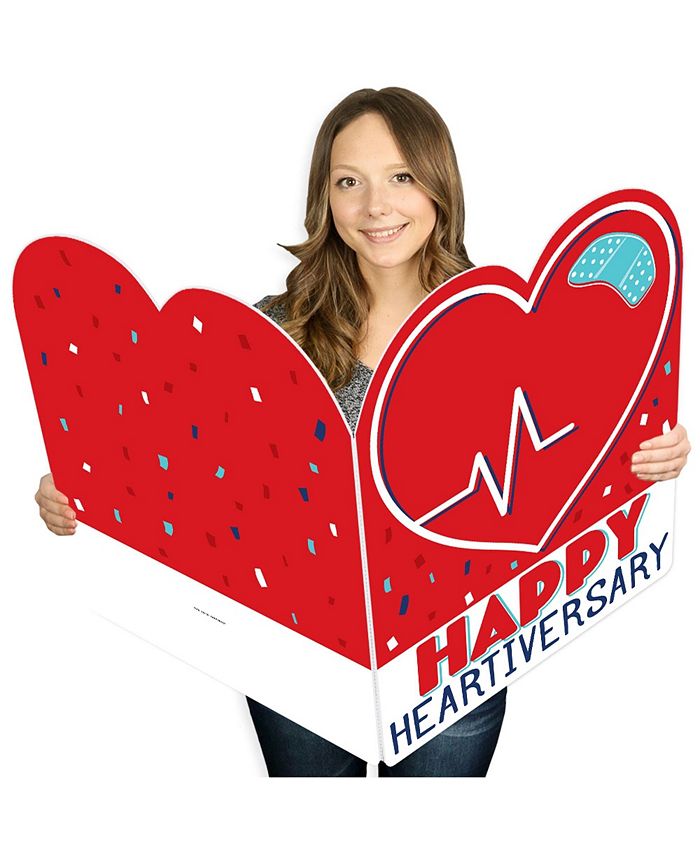 Big Dot of Happiness Happy Heartiversary - CHD Awareness Giant Greeting ...