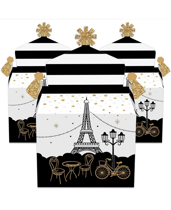 Big Dot of Happiness Stars Over Paris - Treat Box Party Favors ...