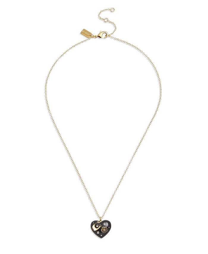 COACH Women's Signature Heart Pendant Necklace - Macy's