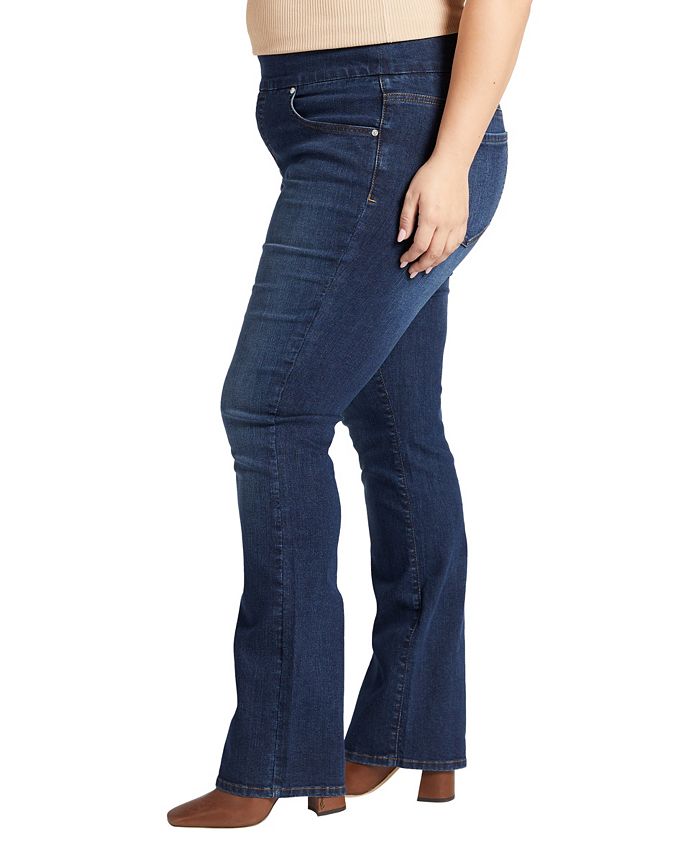 JAG Plus Size Paley Mid Rise Bootcut Pull-On Jeans - Macy's