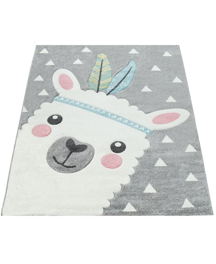 Paco Elaya Kids Rug Happy Alpaca Motif - 55'' X 79'' - Macy's
