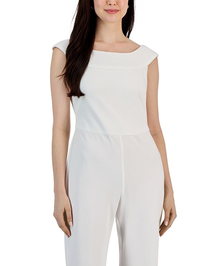 Connected Women's Scuba Crepe Sleeveless Wide-Leg Jumpsuit - Macy's