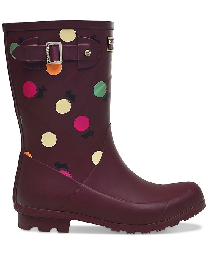 Radley London Women's Alba Polka Dot Mid Wellington Rain Boots - Macy's