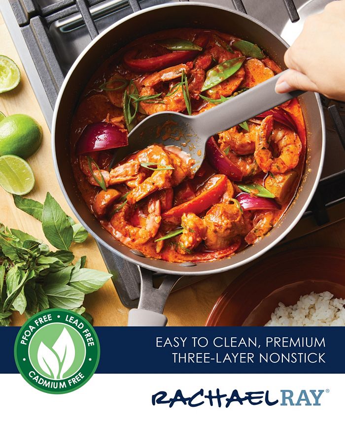 Rachael Ray Cook Create Aluminum Nonstick Saute Pan With Lid 3 Quart