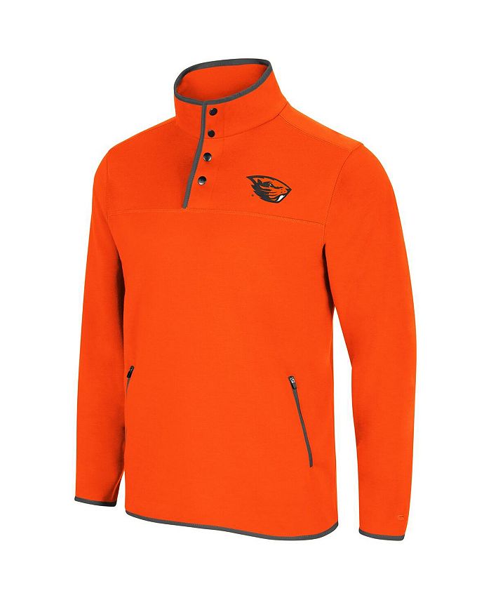 Colosseum Men's Orange Oregon State Beavers Rebound Snap Pullover ...