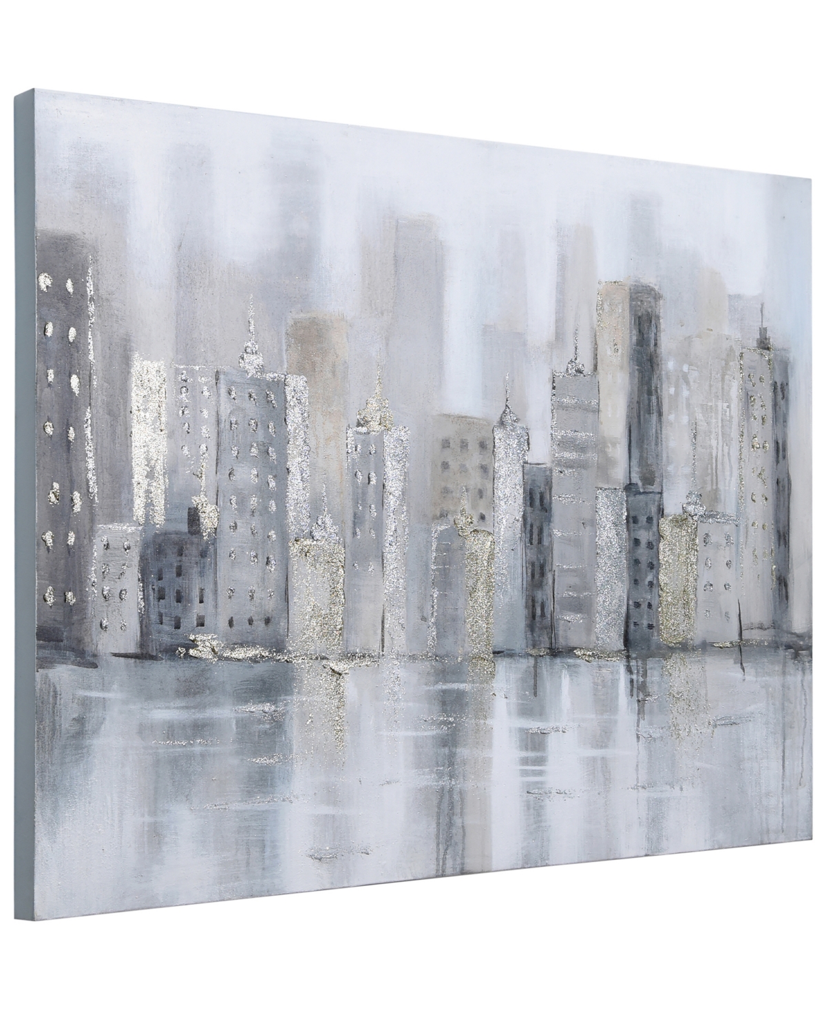 Click here for Empire Art Direct Foggy City Textured Metallic Han... prices