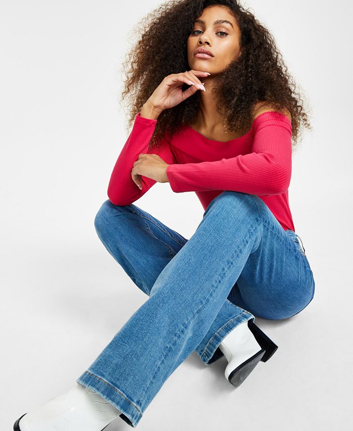 Guess Womens Sexy Mid Rise Bootcut Jeans Macys