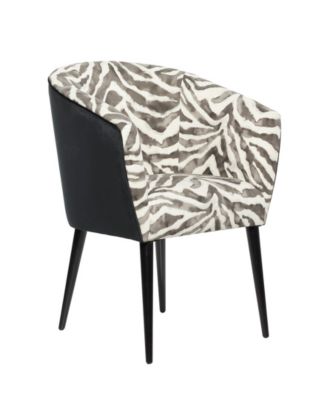 Rosemary Lane Wood Zebra Print Accent Chair, 29" x 26" x 32" - Macy's