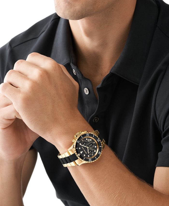 Michael Kors Men's Everest Chronograph Gold-Tone Stainless Steel ...