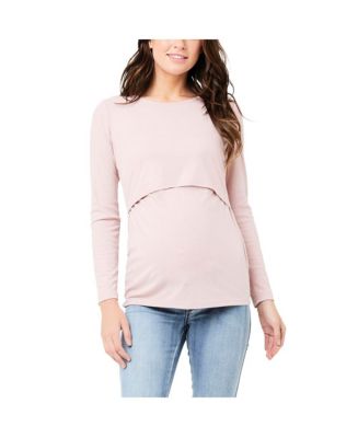 Ripe Maternity Maternity Tessa Long Sleeve Rib Up/Down Nursing Top ...