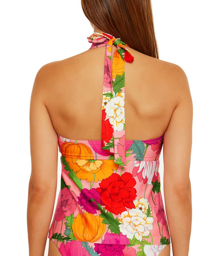 Trina Turk Women's Sunny Bloom Printed Convertible Tankini Top, Created ...