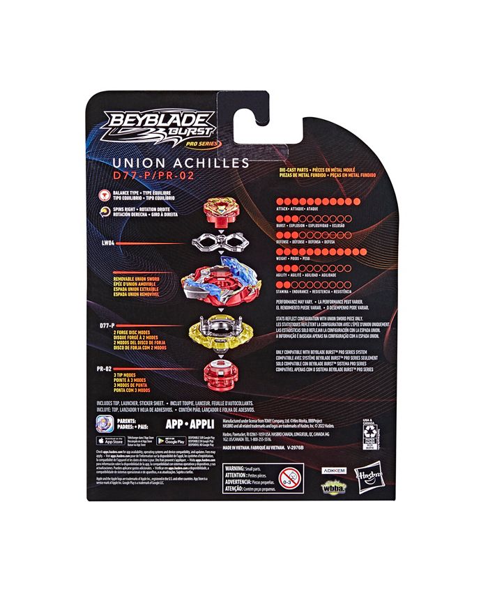 Beyblade Burst Pro Series Union Achilles Spinning Top Starter Pack ...