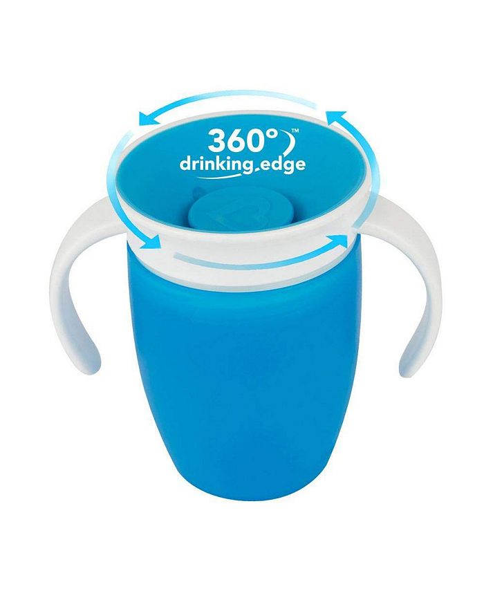 Munchkin Miracle 360 Trainer Cup, with Silicone Grip, 7 Ounce, Blue ...
