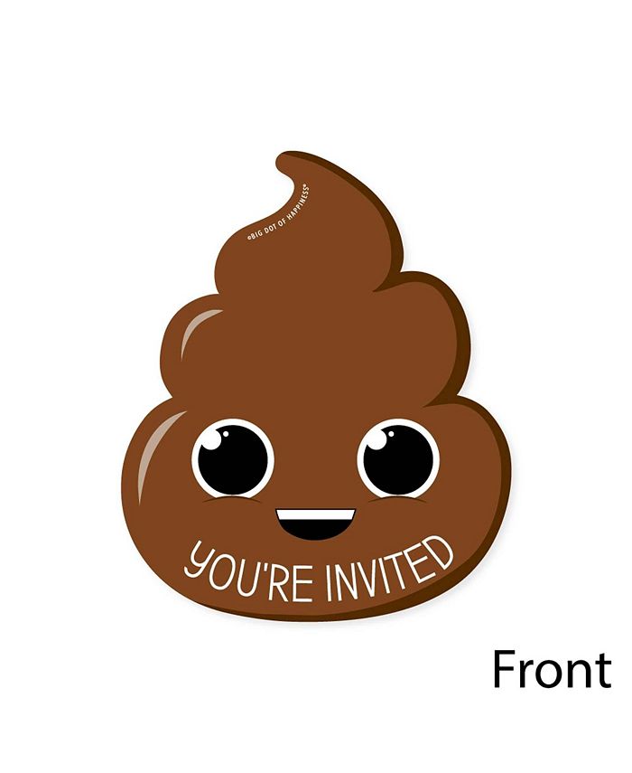 Big Dot of Happiness Party 'Til You're Pooped - Shaped Poop Fill-in ...