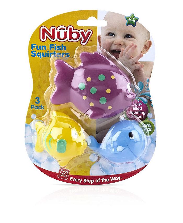Munchkin Nuby Fun Fish Squirters bath toys, Multi color, 3 Pack - Macy's