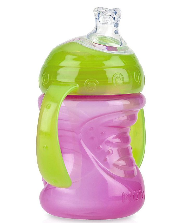 Nuby 2-Pack Two-Handle No-Spill Grip N' Sip Cups, 8 Ounce, Pink and Purple - Macy's