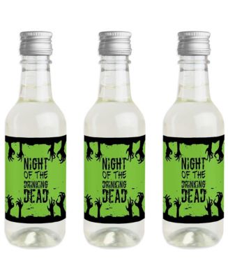 Big Dot of Happiness Zombie Zone - Mini Wine & Champagne Bottle Label ...