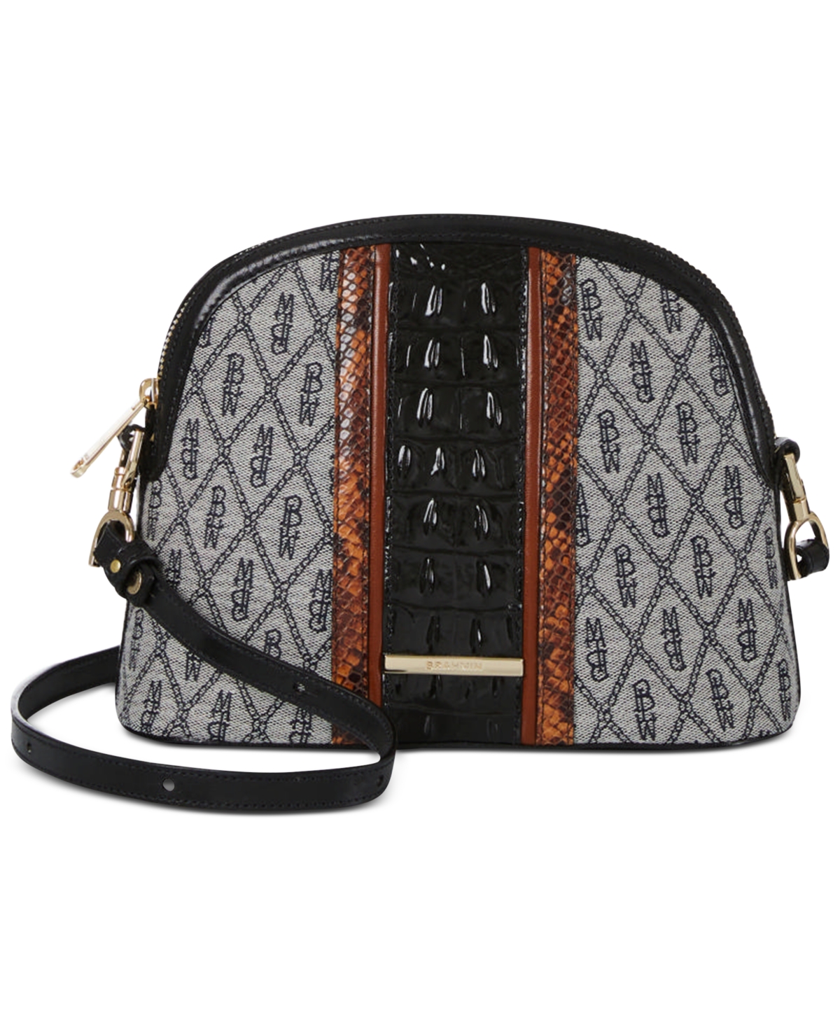 Brahmin Small Georgina Black Alexandria | ModeSens