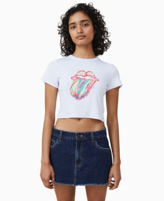 COTTON ON Women's Micro Fit Rib Graphic License T-shirt - Macy's