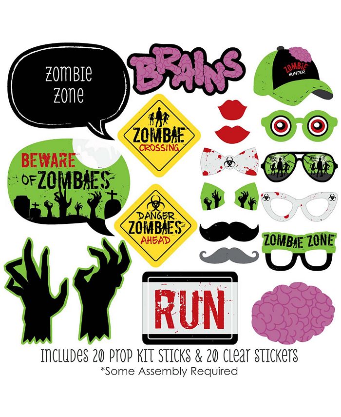 Big Dot of Happiness Zombie Zone - Halloween or Birthday Zombie Crawl ...