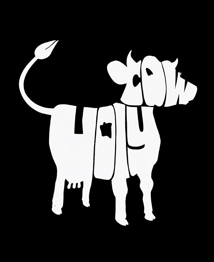LA Pop Art Men's Holy Cow Word Art Short Sleeve T-shirt - Macy's