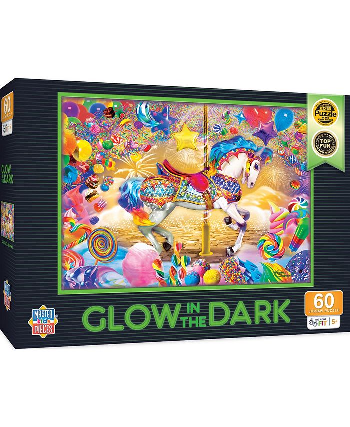 MasterPieces Puzzles Masterpieces Glow in the Dark - Carousel Dreams 60 Piece Kids Puzzle - Macy's