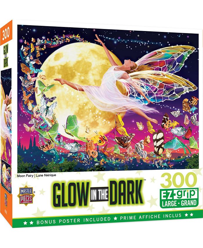 MasterPieces Puzzles Masterpieces Glow in the Dark - Moon Fairy 300 Piece Adult Jigsaw Puzzle ...