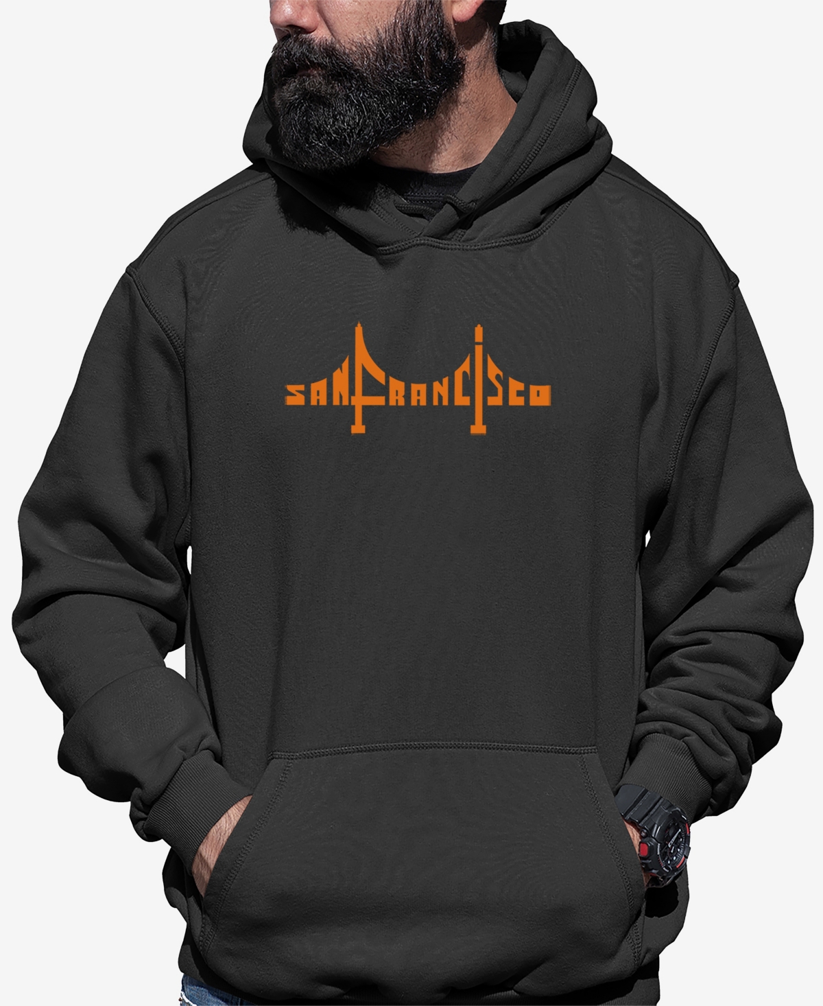 Click here for La Pop Art Mens San Francisco Bridge Word Art Hood... prices