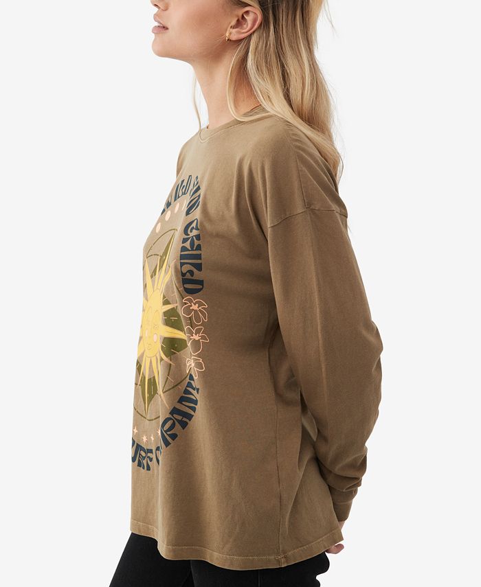 O'Neill Juniors' Sun Child Graphic-Print Cotton T-Shirt - Macy's