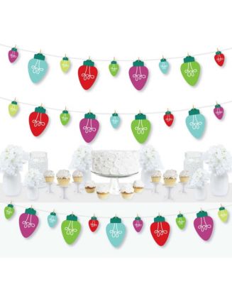 Christmas Light Bulbs - Holiday Party DIY Decor Clothespin Garland ...