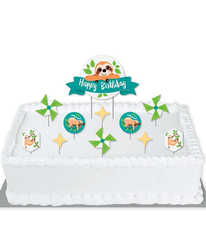 Big Dot of Happiness Let's Hang - Sloth - Birthday Party Cake ...