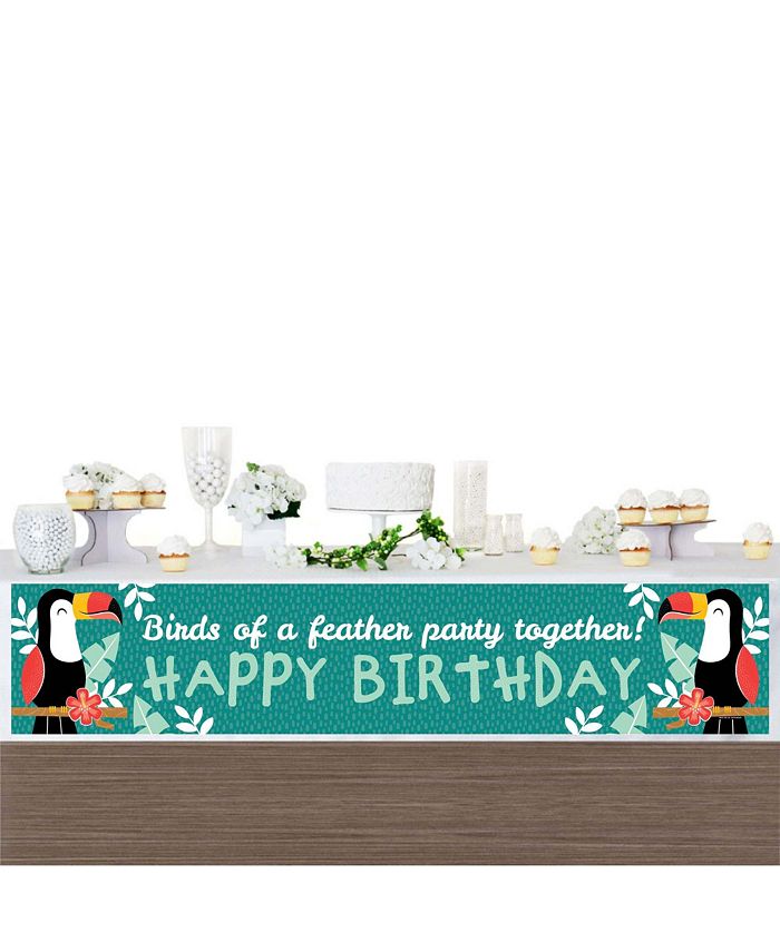 Big Dot of Happiness Calling All Toucans - Tropical Bird Happy Birthday ...