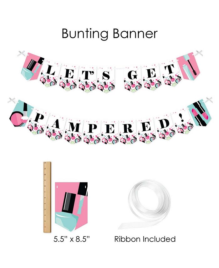 Big Dot of Happiness Spa Day - Girls Makeup Party Supplies - Banner ...