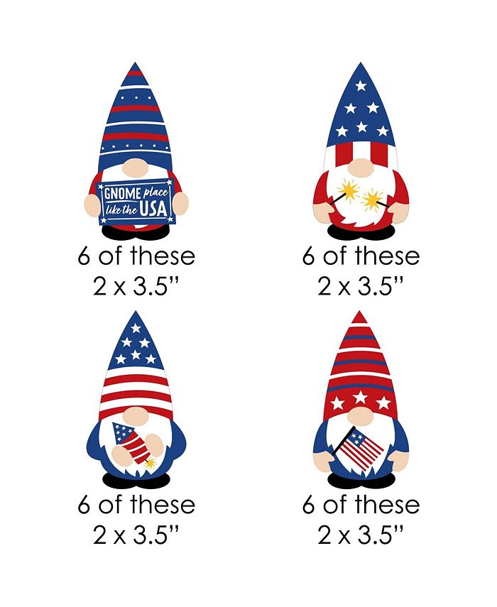Big Dot of Happiness Patriotic Gnomes - DIY Shaped Gnome Party Cut-Outs ...