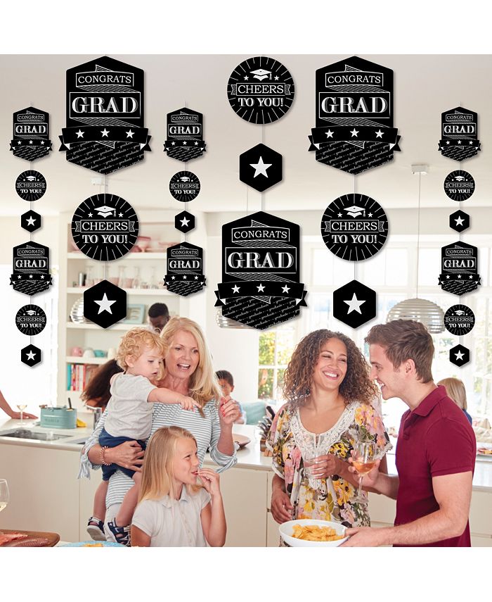 Big Dot of Happiness Graduation Cheers - Grad Party Backdrop Hanging ...